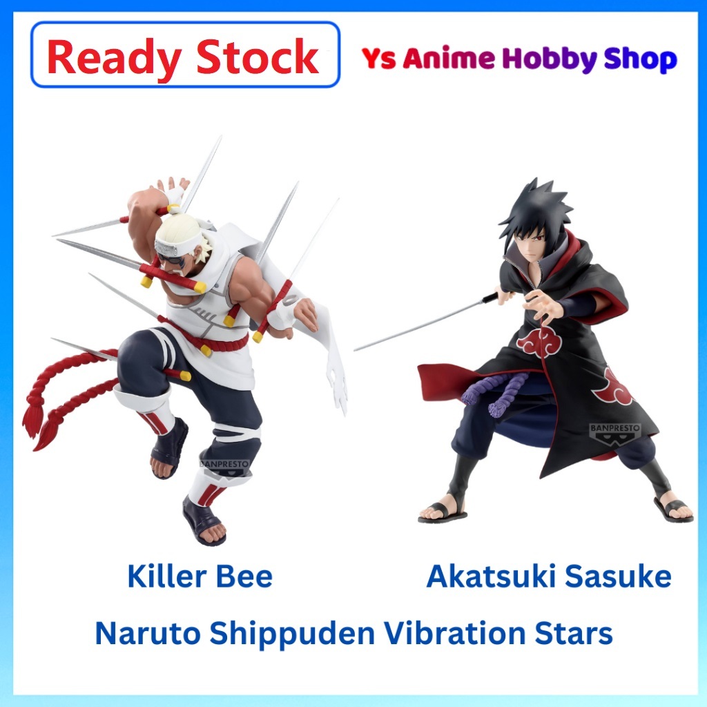 Banpresto Naruto Shippuden Vibration Star Killer Bee Sasuke Uchiha ...