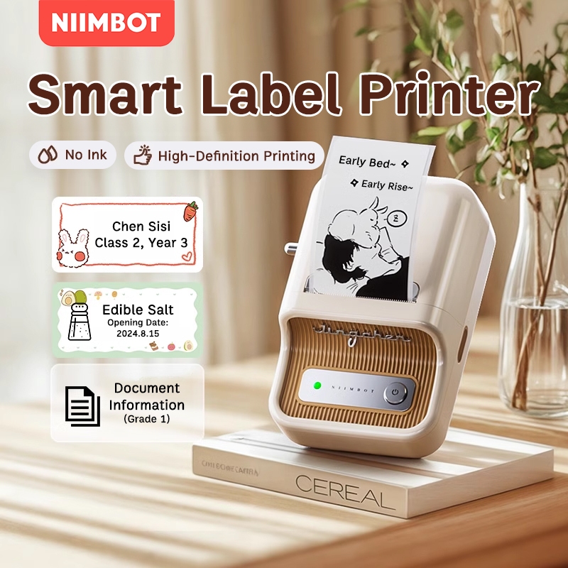 NIIMBOT B21/B1 Label Printer Wireless Bluetooth Thermal Label Tape Roll Label Sticker Label ...
