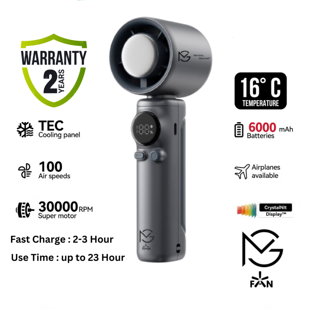 MG Handheld Fan Portable Turbo Fan High Speed Kipas Mini Fan Cooler 100 ...