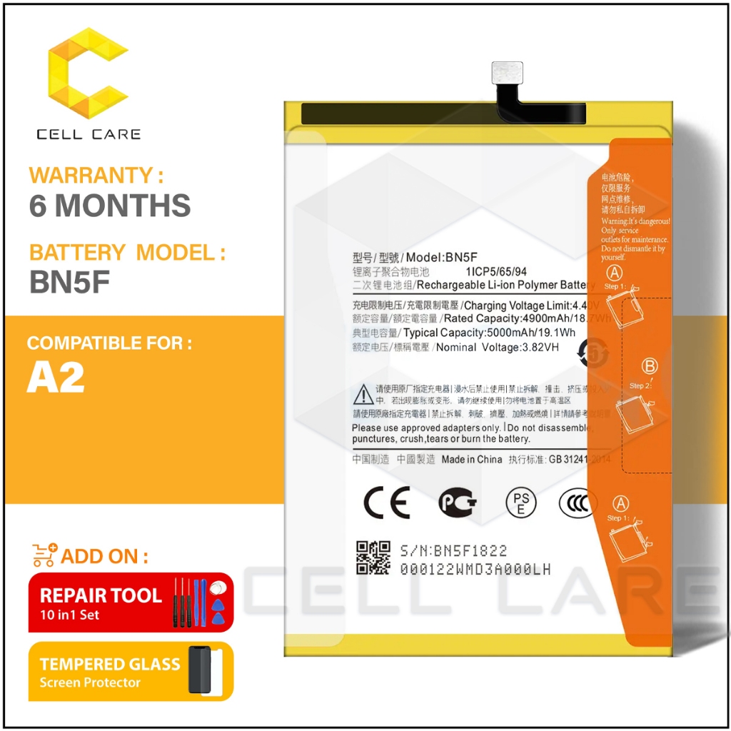 Battery BN5F For REDMI A2 (5000 mAh) | Shopee Singapore