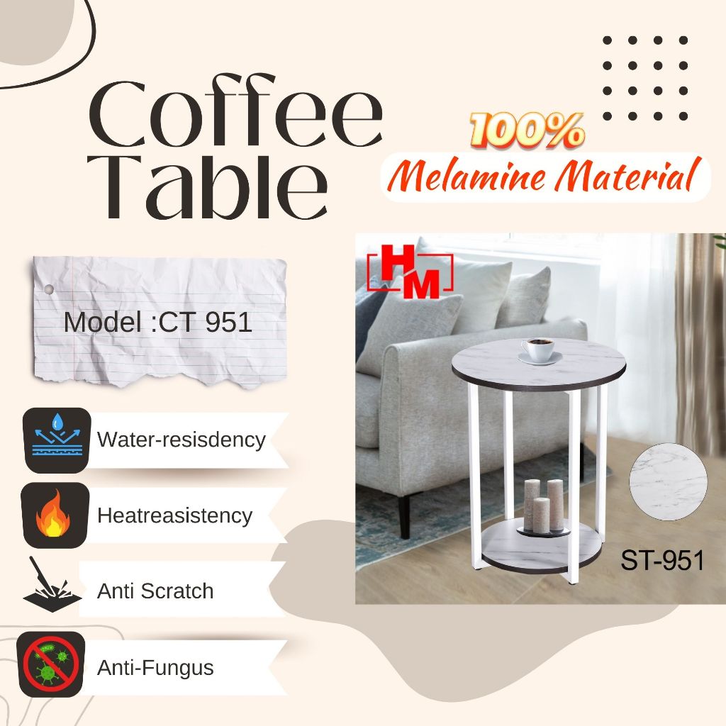 Round Coffee Table Living Room Sofa Side Small Table Nordic Wood Mini ...