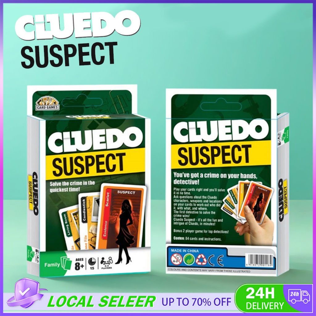 Cluedo Suspect Card Games Family Game Indoor Activity Board Games ...