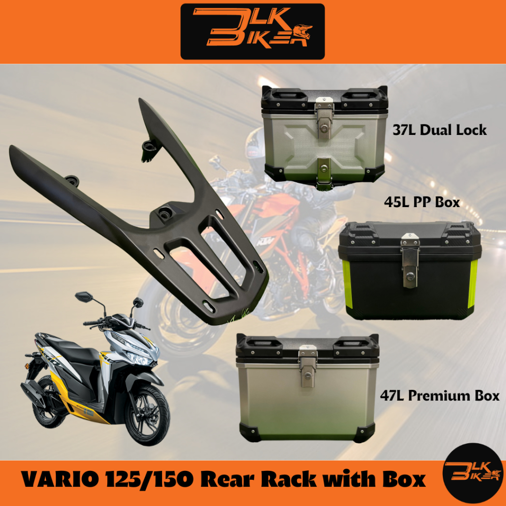 HONDA Vario 150 Monorack Vario125 Top Box 45L Kargo Luggage Rack Vario ...