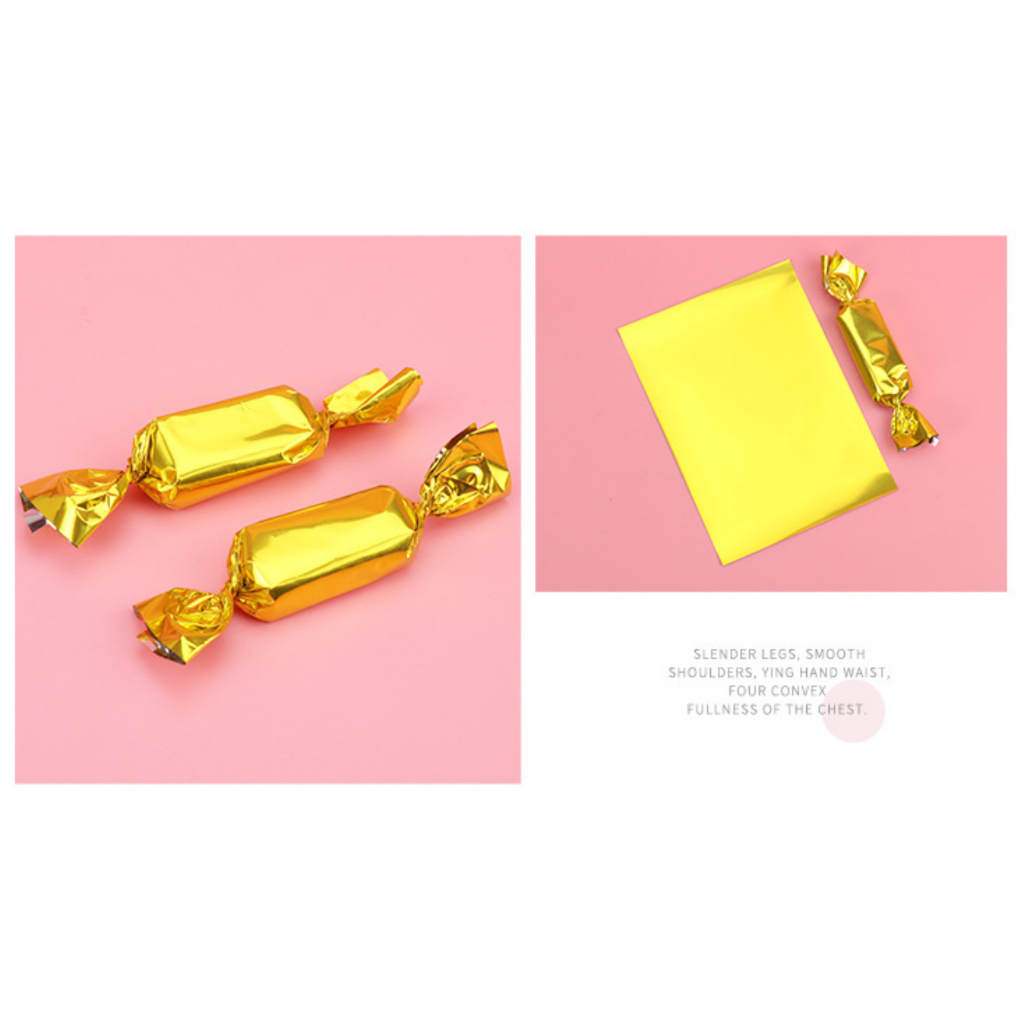 50pcs DIY Handmade Nougat Candy Packaging Food grade aluminum film Milk ...