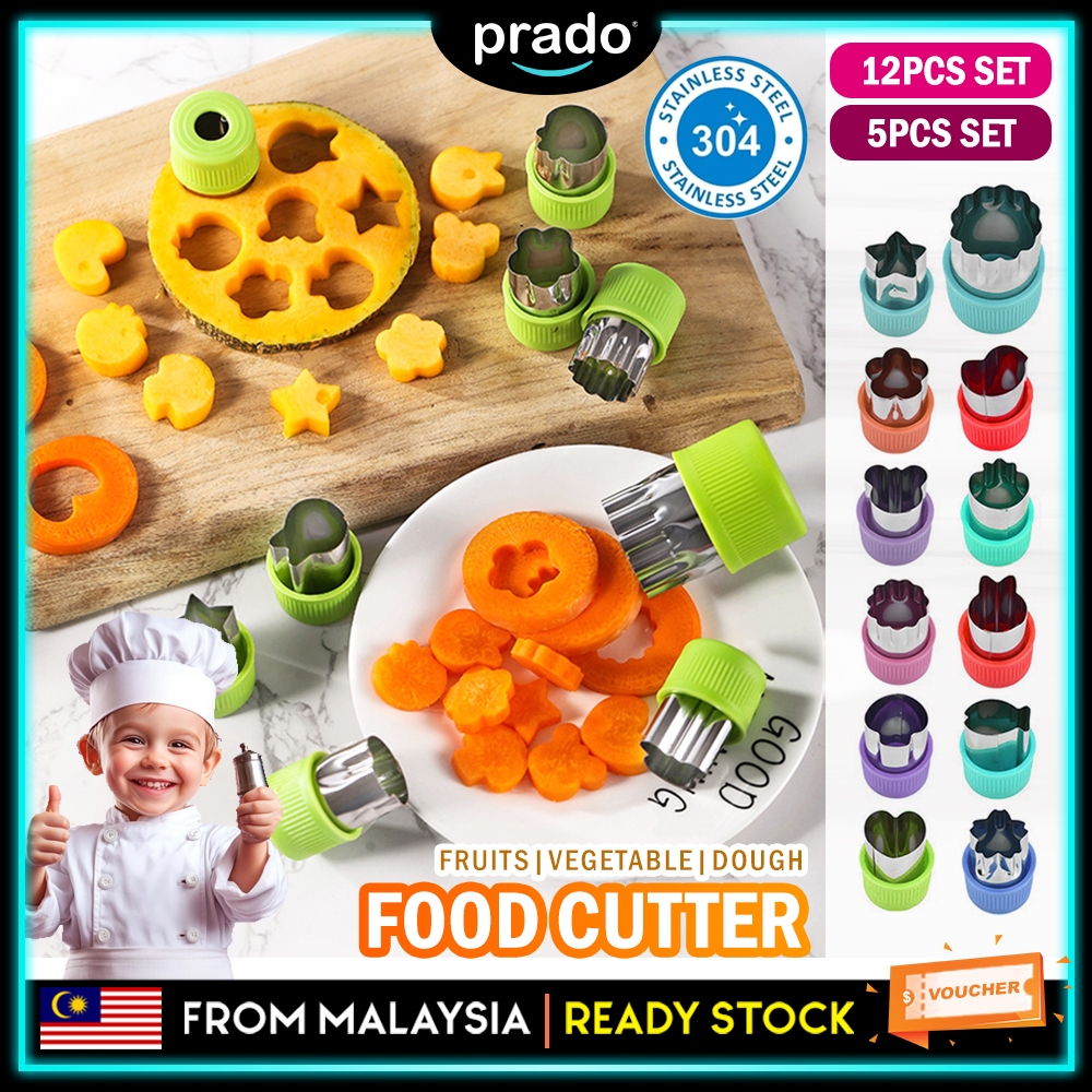PRADO 12pcs Stainless Steel Shape Cutter Rust-free Vegetable Baby Fruit ...