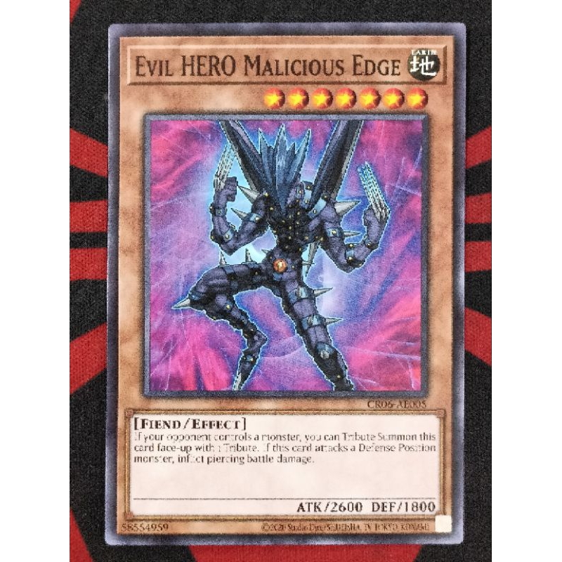 YUGIOH KONAMI CR06-AE005 Evil HERO Malicious Edge (Common) | Shopee Singapore