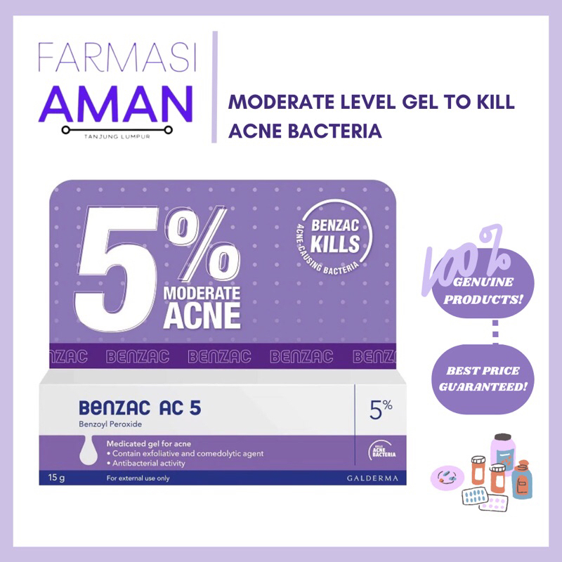 Benzac AC 5% Gel 15g (Acne Gel / Acne Medicine) | Shopee Singapore