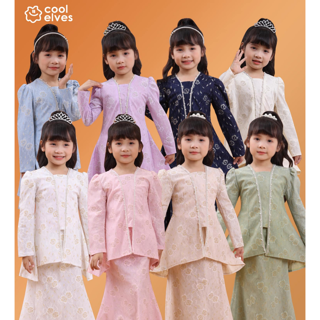 RAYA KIDS 2025 COOL ELVES BAJU RAYA KEBAYA | Shopee Singapore