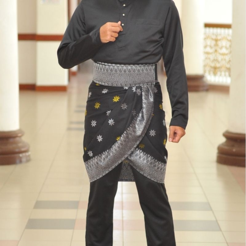 NEW Sampin Instant Andika Bunga Tabur Ekslusif Hitam Sulam Silver Mix ...
