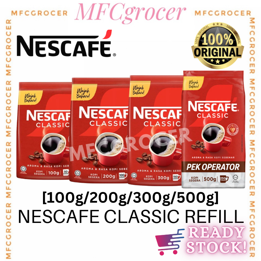 Nescafe CLASSIC REFILL PACK ( 100g / 200g / 300g / 500g ) | Shopee ...