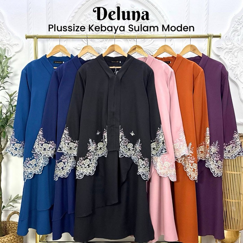 KEBAYA PLUSSIZE WOMEN MUSLIMAH RAYA 2025 EXCLUSIVE MINI KEBAYA PARIO ...