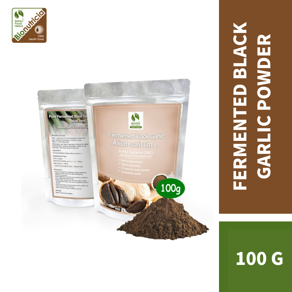 Bionutricia Fermented Black Garlic (Allium sativum L.) Powder 100g ...