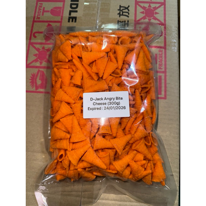 Halal Snek D-Jack Angry Bite Cheese, BBQ, Thai, Chicken 300Gram ...