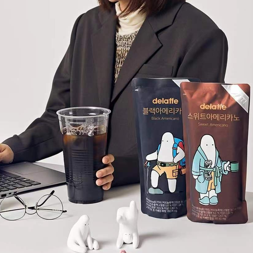Korea Delaffe Coffee Drink CU Mart Black Americano Americano Sweet ...