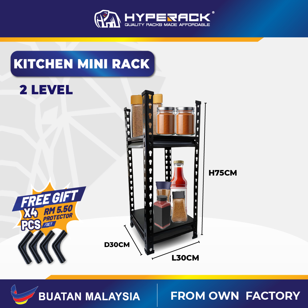 HYPERACK TM️ Value Rack Metal Boltless Rack Kitchen Rack Spice Rack Rak ...