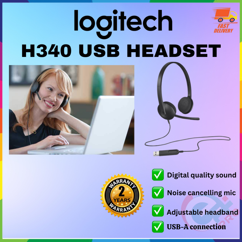 LOGITECH H340 USB HEADSET | Shopee Singapore