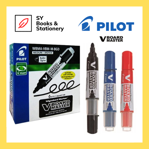 PILOT Refillable Whiteboard Marker Pen / Refill Ink Black Blue Red ...