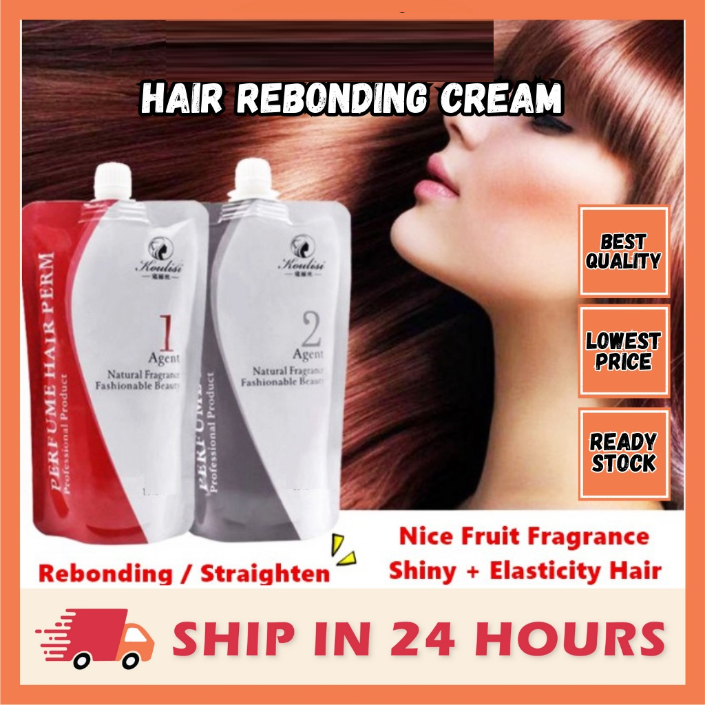 Local Ship Saloon Professional Hair Rebonding Cream Krim Lurus Rambut ...