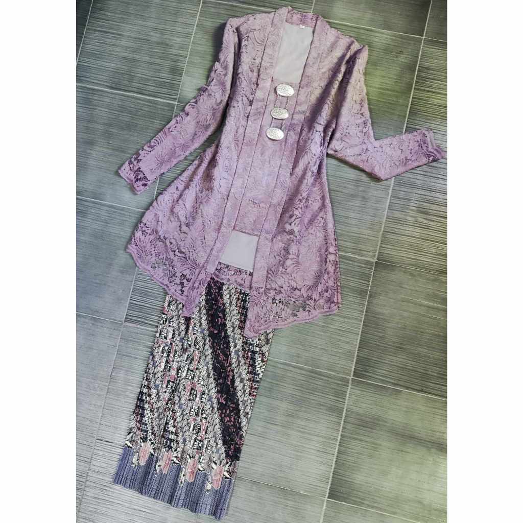 Purple Lilac color Baju Raya Kebaya Adult 2025 | Shopee Singapore