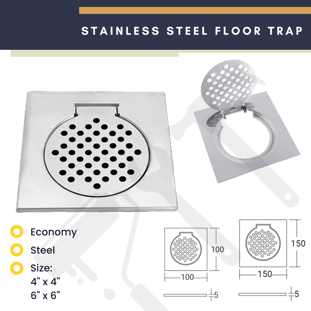 Stainless Steel Floor Trap PVC Floor Trap | 4x4 6x6 Floor Trap | Floor ...