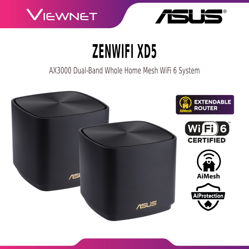 ASUS ZENWIFI XD5 AX3000 / XD4 AX1800 DUAL-BAND WI-FI 6 WHOLE HOME MESH ...