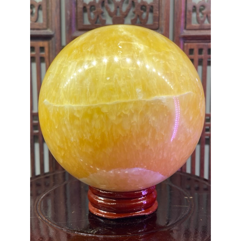 5A Grade Yellow Jasper crystal ball (黃玉球) - 2 pcs (兩粒) 75.4mm & 75.5mm ...