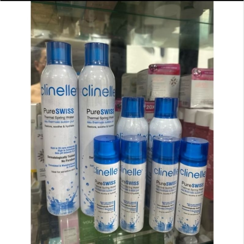 Clinelle PureSwiss Termal Spring Water 59ml/159ml/300ml-Hydrate Skin ...