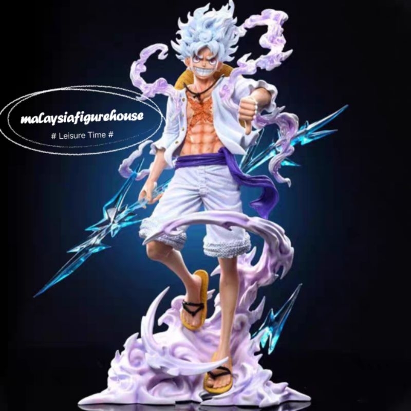 25CM ONE PIECE NY GEAR 5 SUN GOD LIGHTNING NIKA MONKEY D LUFFY FIGURE ...