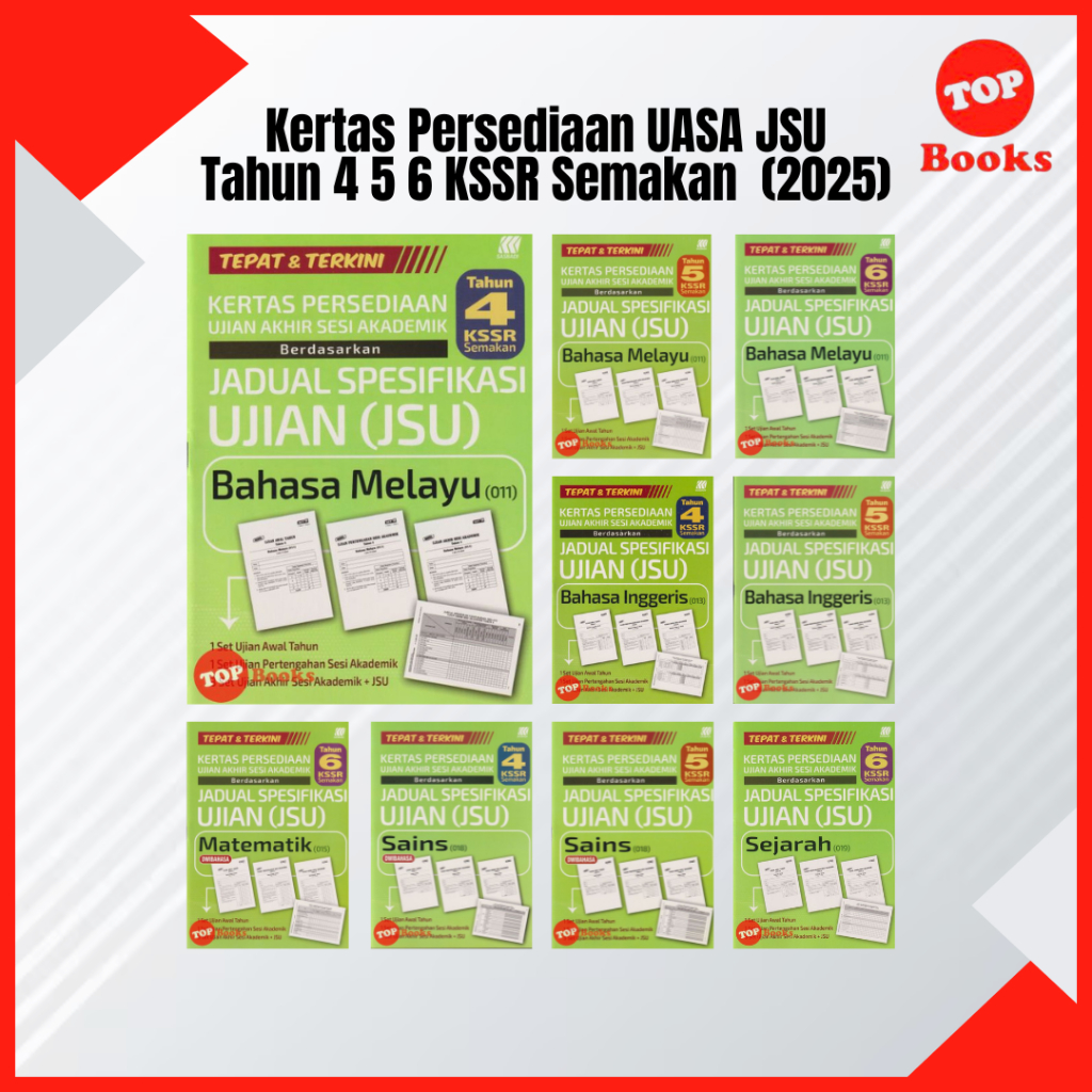 [TOPBOOKS Sasbadi] Training Book : UASA JSU Supply Paper Year 4 5 6 ...