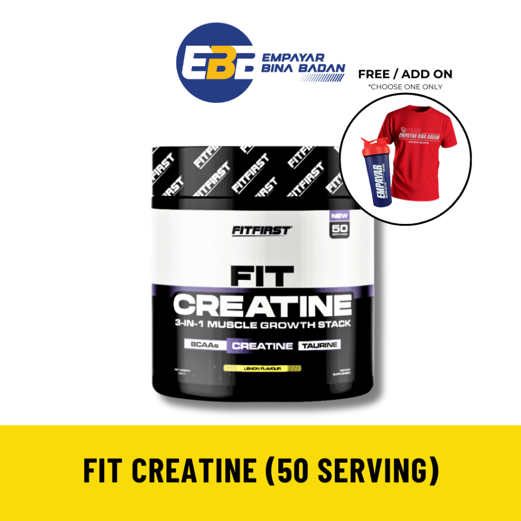 Fit First Fit Creatine 3 IN 1 Muscle Growth Stack (50 Serving) | Shopee ...