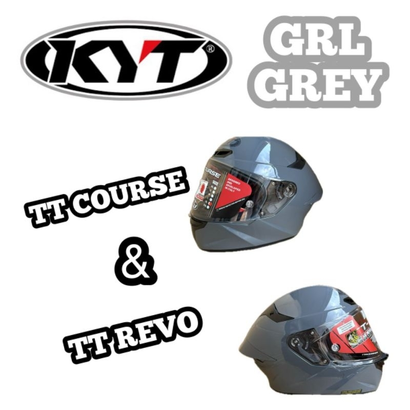 KYT HELMET KYT TT REVO / HELMET KYT TT COURSE FULLFACE SINGLE VISOR NEW ...