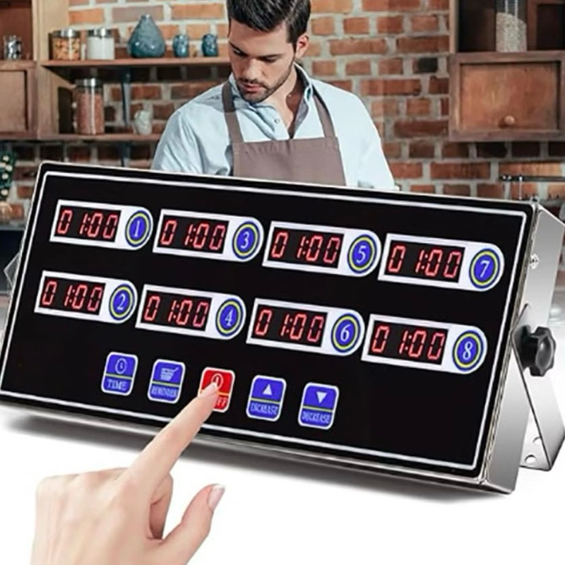 Quality 8 Channel Digital Timer Dteak Burger Basket Shaking Timing ...