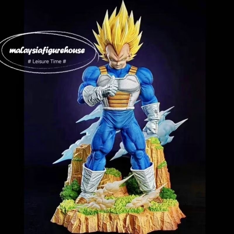 35CM DRAGON BALL XX SUPER VEGETA MUSCLE SUPER SAIYAN COPY RESIN FIGURE ...