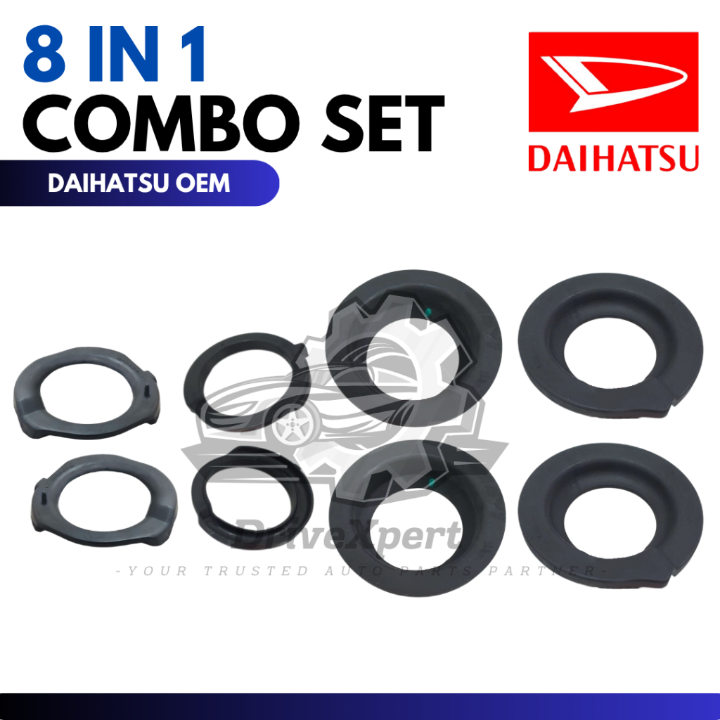 [8 IN 1] Daihatsu Front & Rear Coil Spring Rubber - Perodua Myvi Viva ...