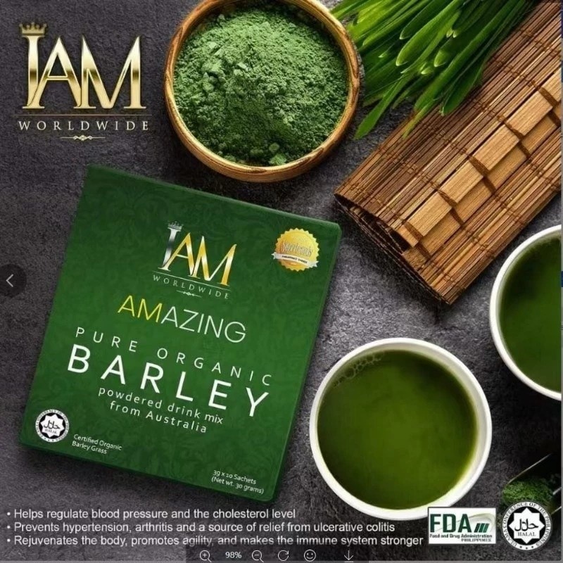IAM Amazing Organic Barley Grass Powder for 100%Natural ( 3g x ...