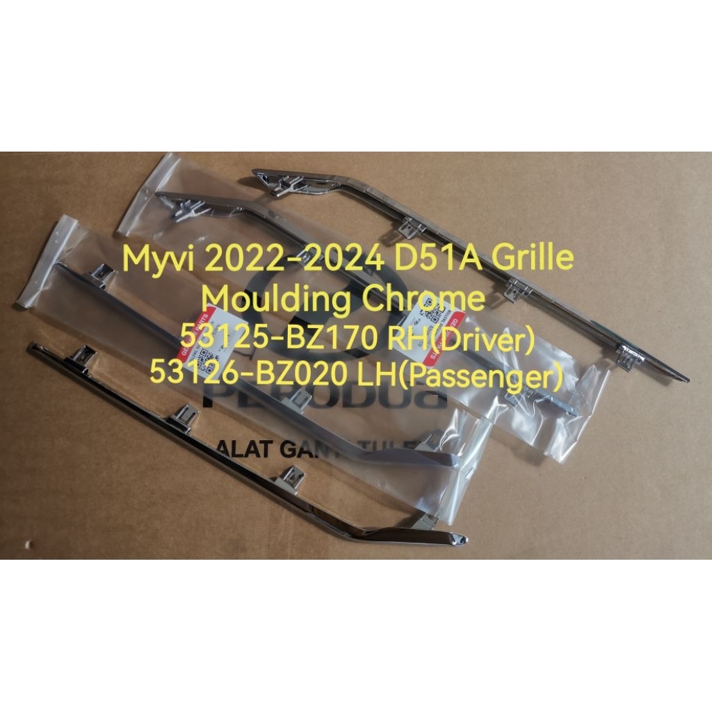 Myvi 2022-2024 D51A Front Grille Moulding Chrome 53125-BZ170/53126 ...