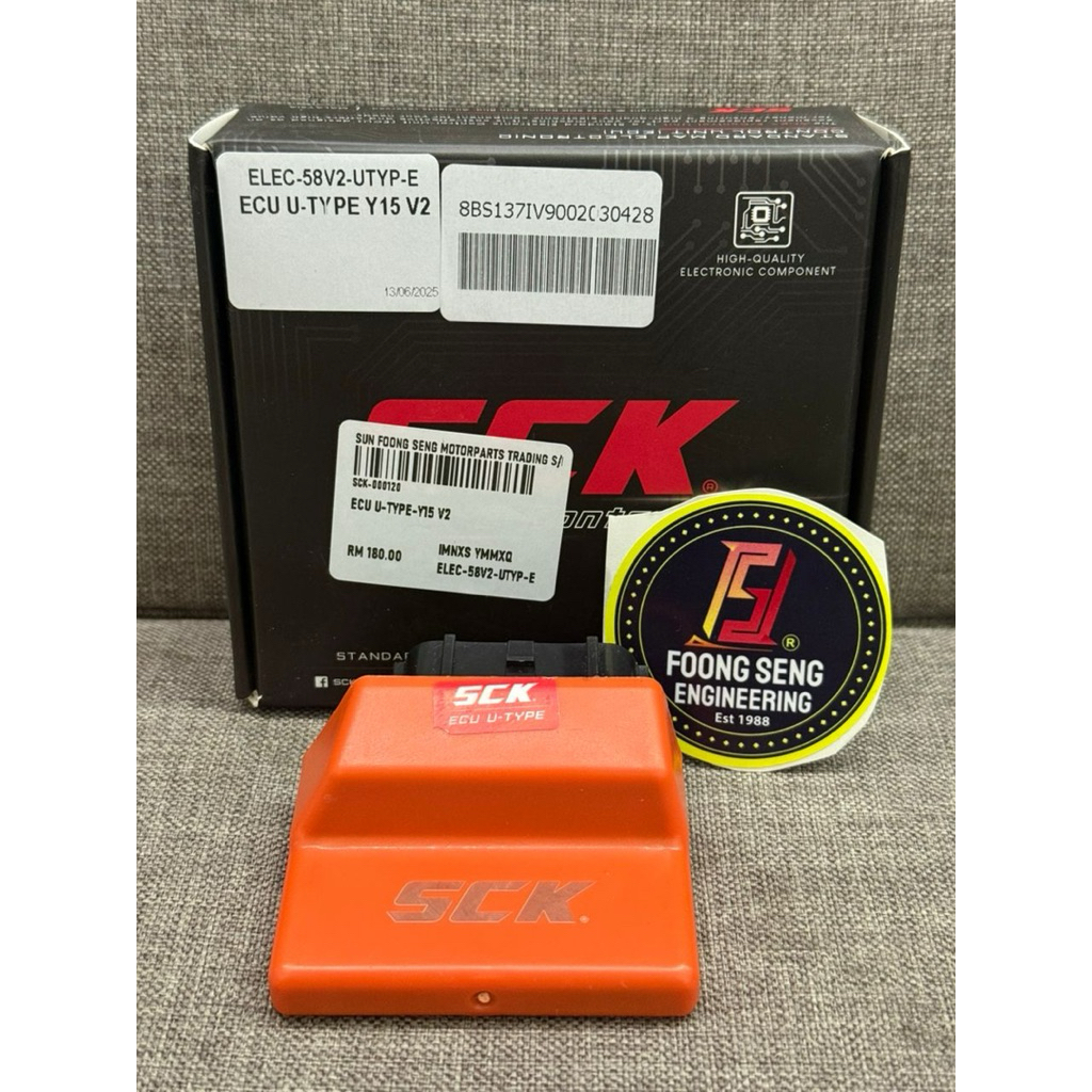 SCK RACING ECU U-TYPE PNP BUANG CUT OFF Y15ZR Y15 V2 NO CUT OFF PCO ...