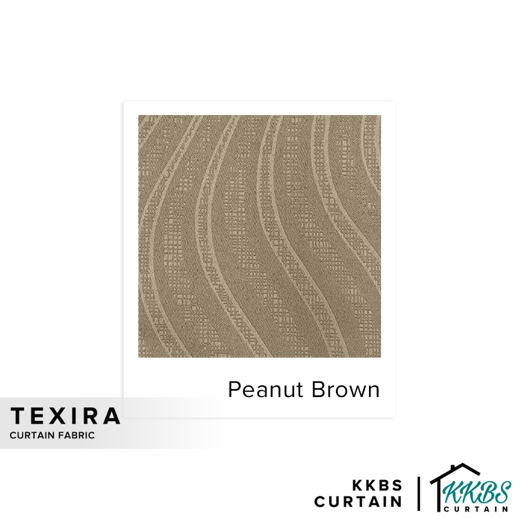 KKBS CURTAIN Texira Curtain Fabric Cut by Meter - Peanut Brown (59 ...