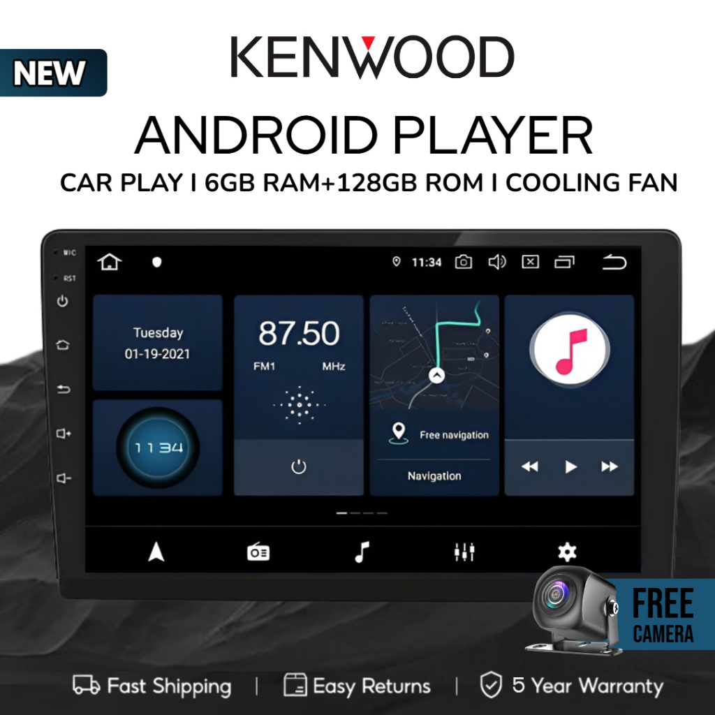 Cooling Fan [6GB RAM + 128GB ROM] Android Car Player Quad Core IPS ...