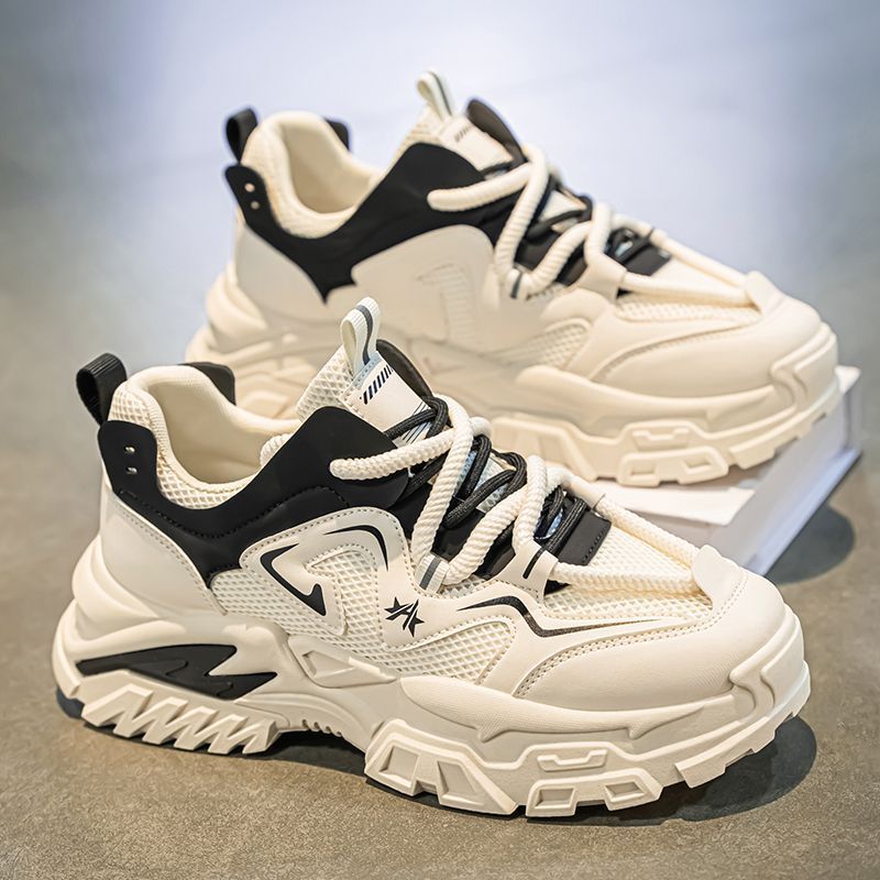 Men's 2025 new thick-soled height-enhancing casual sports shoes Korean ...