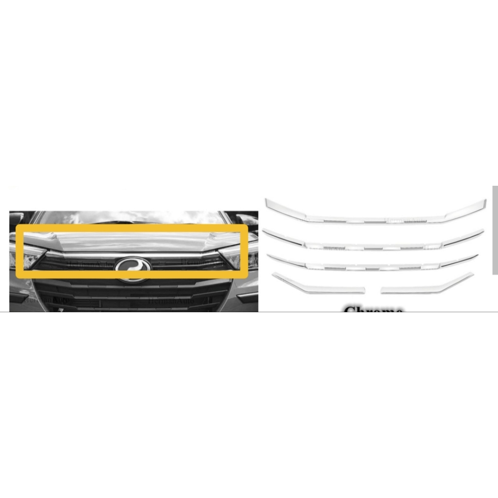 Perodua Ativa Front Bumper Chrome grille | Shopee Singapore