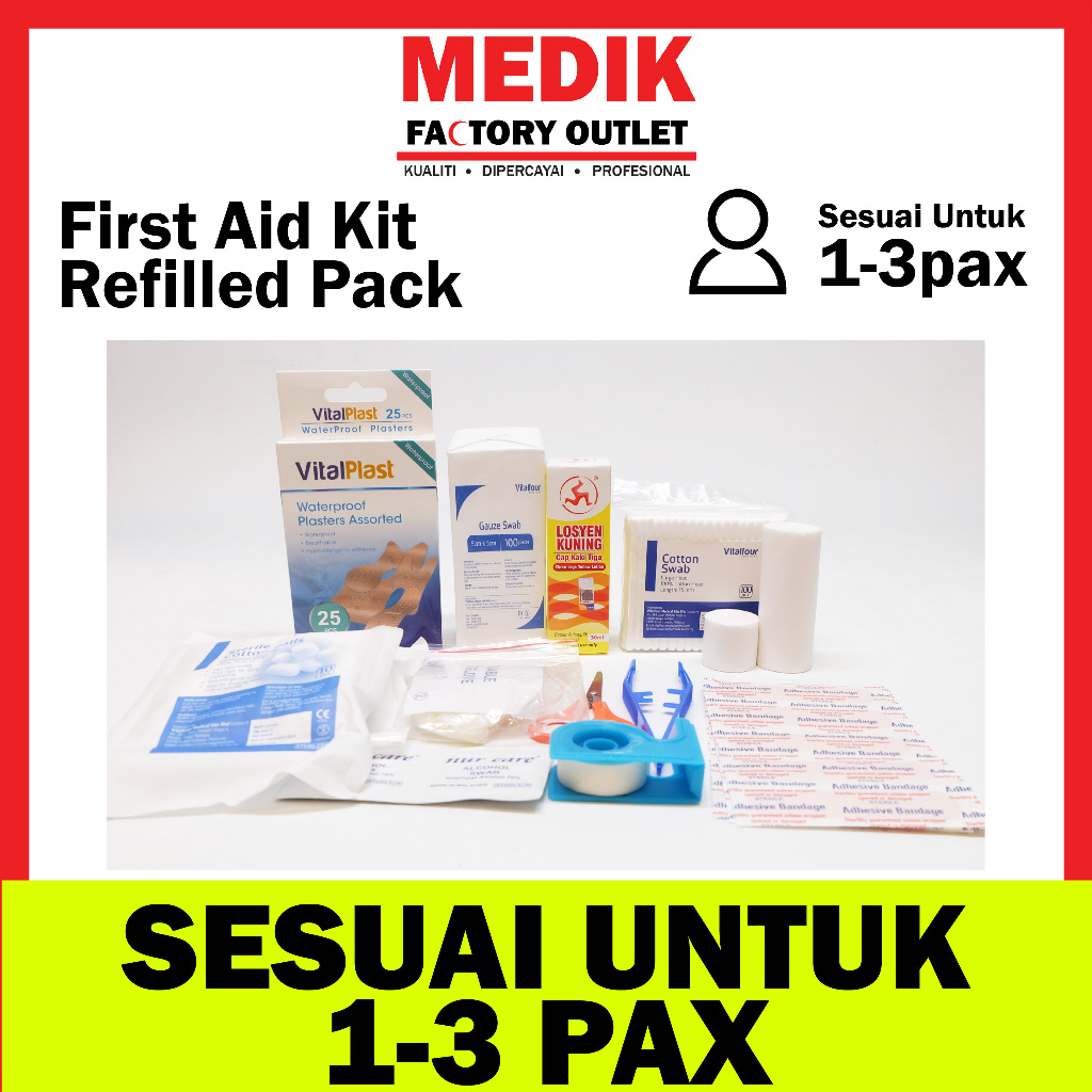 First Aid Kit Refilled Pack / Pek Isi Semula Peti Pertolongan Cemas ...