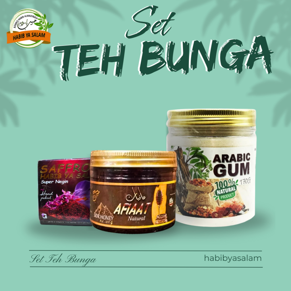 Set Teh Bunga Habib Ya Salam | Free Air Freshener | Arabic Gum Madu ...
