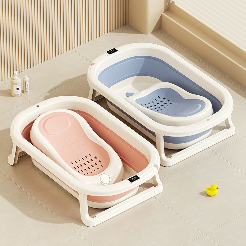 Baby Bath Tub With Stand Besen Mandi Baby Newborn Thermometer Foldable ...
