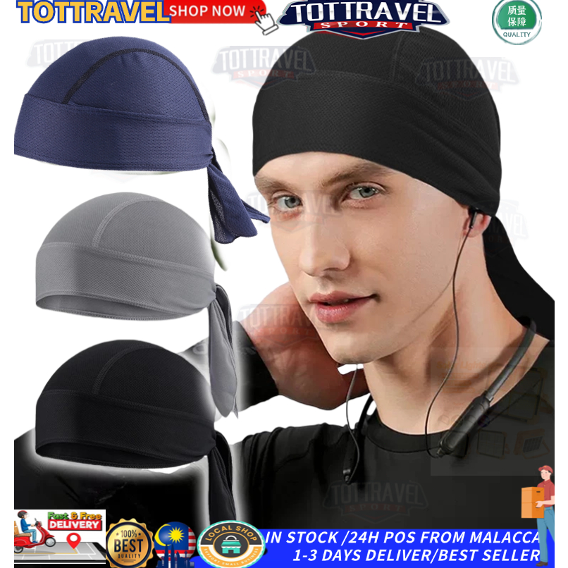 Sports Cap Motorcycle Head Cover Mesh Helmet Cap Dry Fit Skull Cap ...