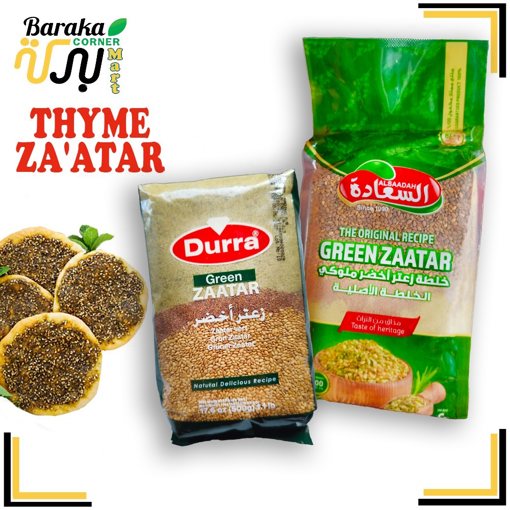 Durra Premium Thyme Zaatar Red | Green Za'atar Al Saadah 400G | Shopee ...