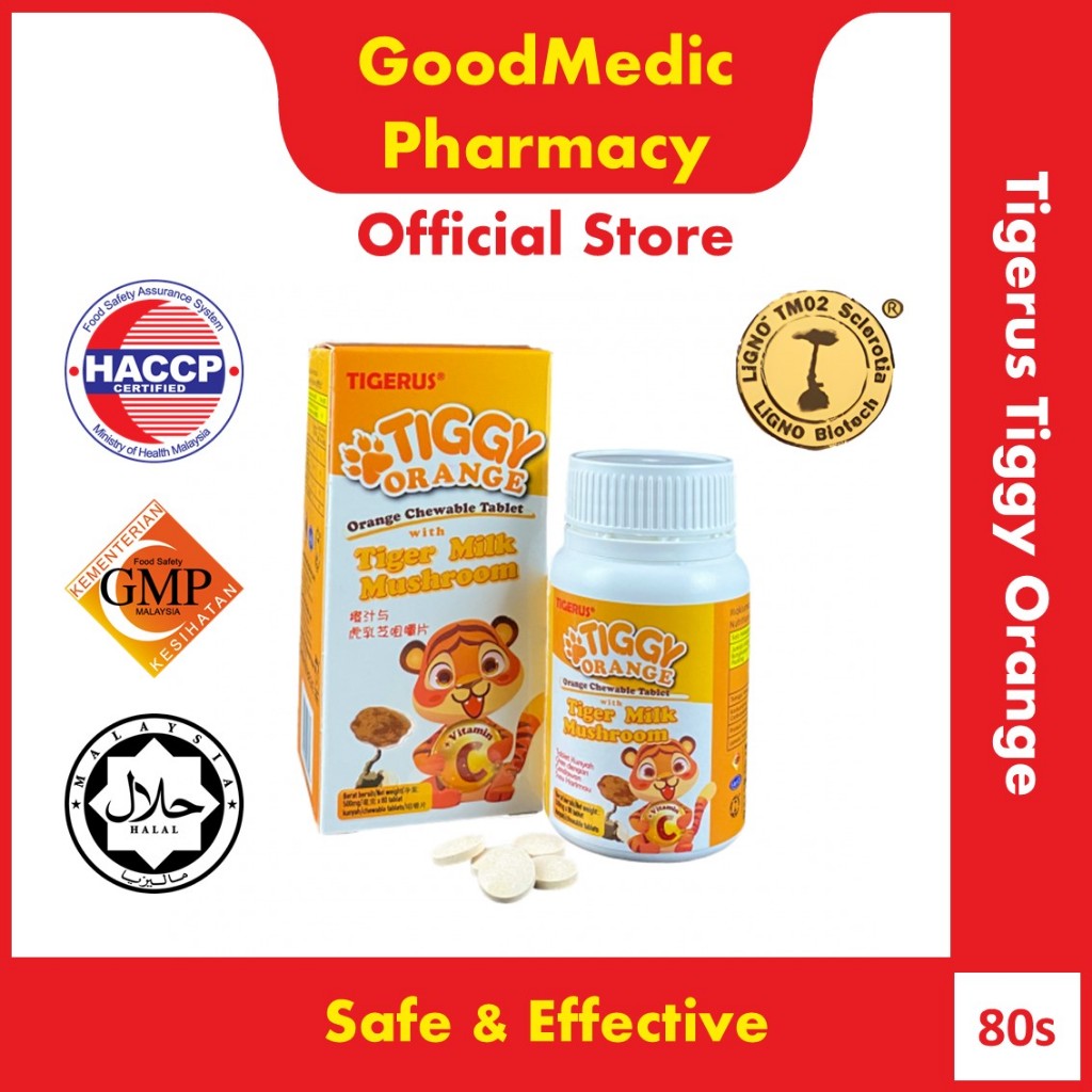 TIGERUS TIGGY Orange with Tiger Milk Mushroon, Vitamin C, Buckthorn ...