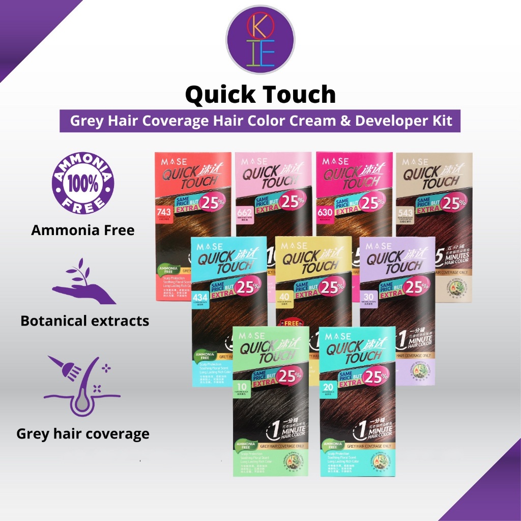 Quick Touch Grey Hair Coverage Ammonia Free Hair Color Cream ...