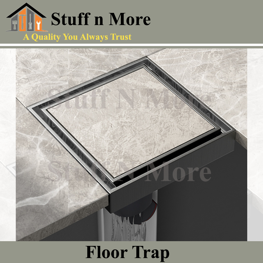 Floor Trap Tile Insert / (PVC Base) 304 Stainless Steel Cover Toilet ...