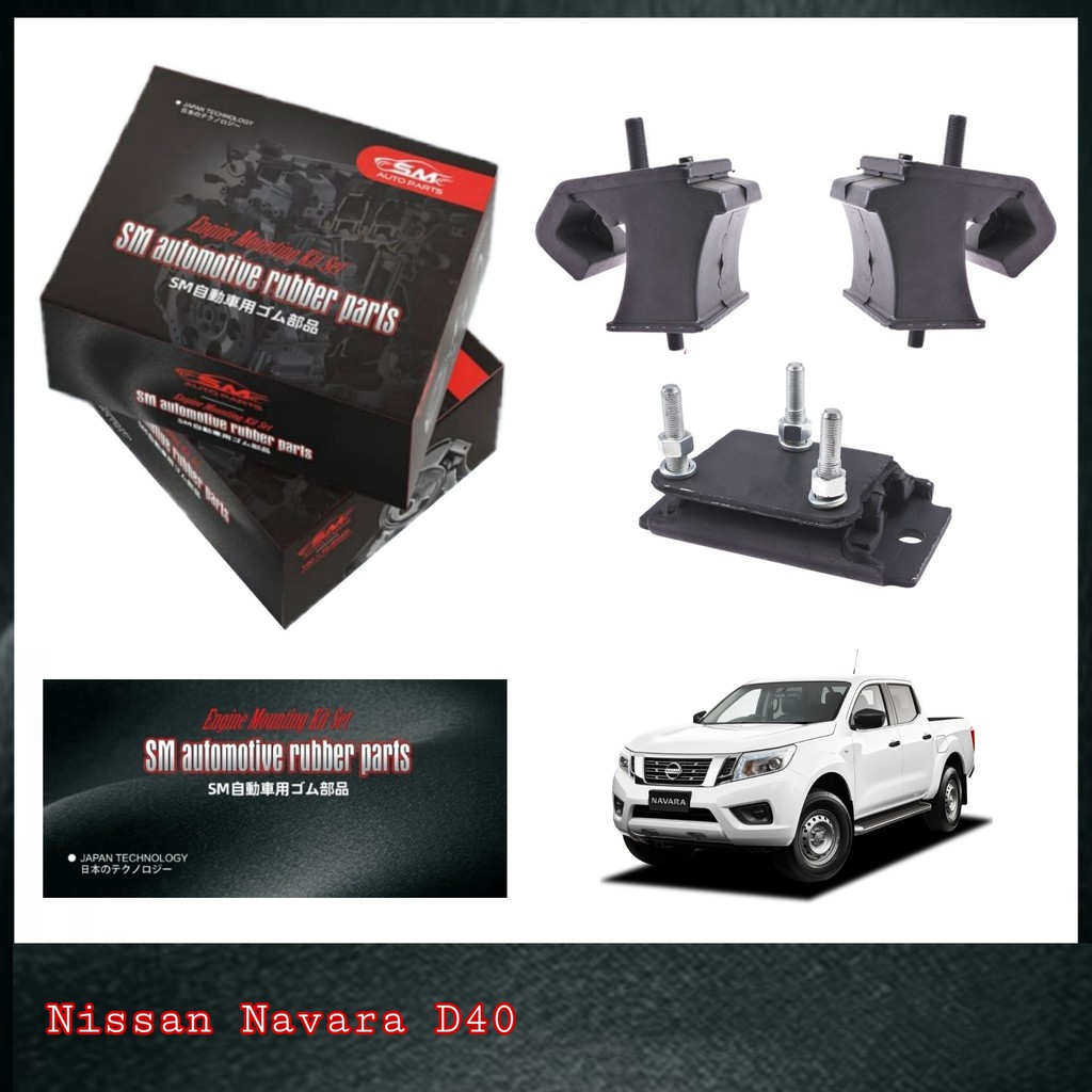SM Engine Mounting Set - Nissan Navara D40 4WD Auto / Manual 2004-2015 ...